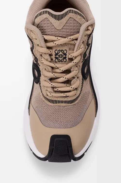 Loewe Pogo Sneaker In Technical Knit And Suede