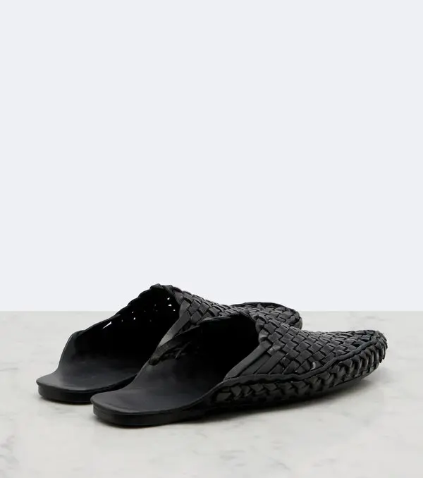 THE ROW Woven Leather Mules