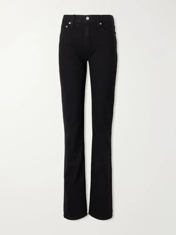 Eterne Chloé High-rise Straight-leg Jeans - Black