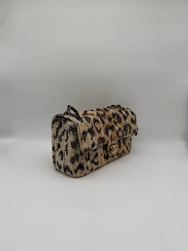 Chanel Maxi Leopard Gold-tone Metal