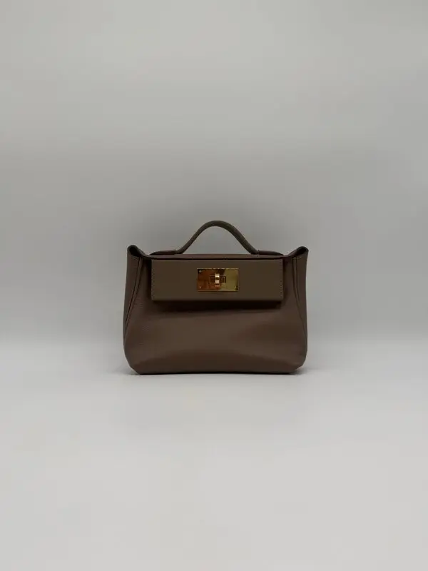 Hermès 24/24 Evercolor/swift Gold Hardware