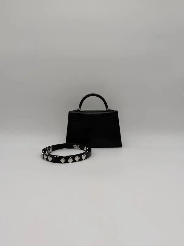 Hermès Mini Kelly Clou De Coeur Chevre Palladium Hardware