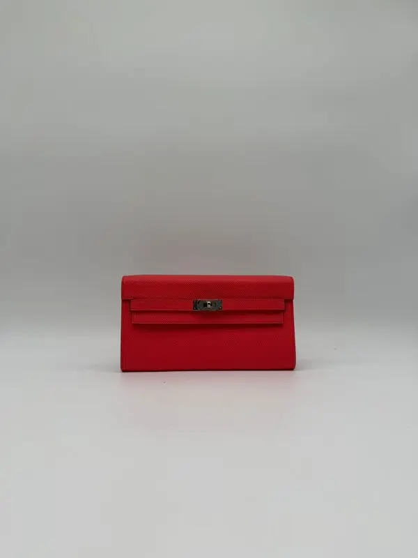 Hermès Kelly In Rose Texas Epsom Leather With Palladium Hardware - Pink