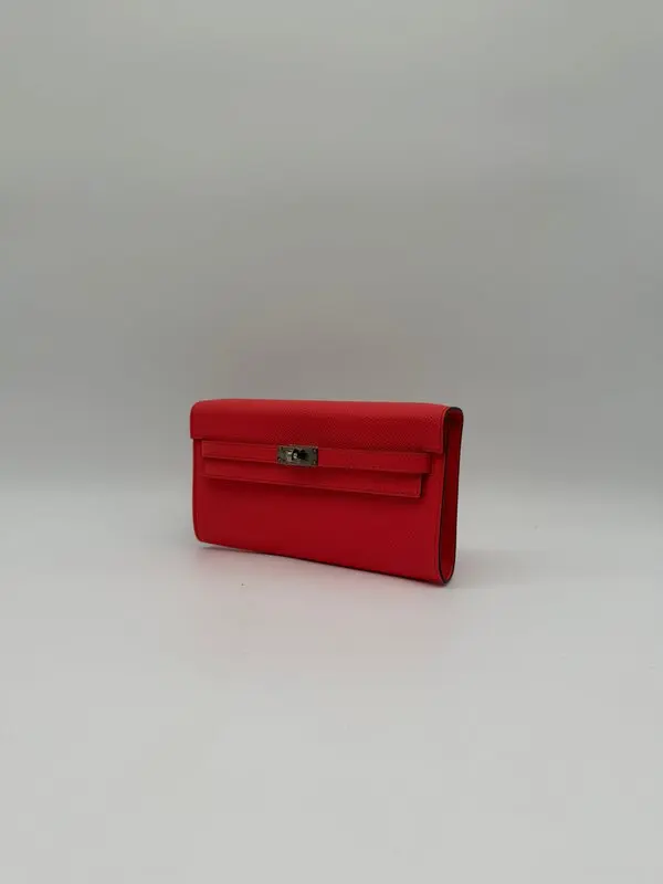 Hermès Kelly In Rose Texas Epsom Leather With Palladium Hardware - Pink