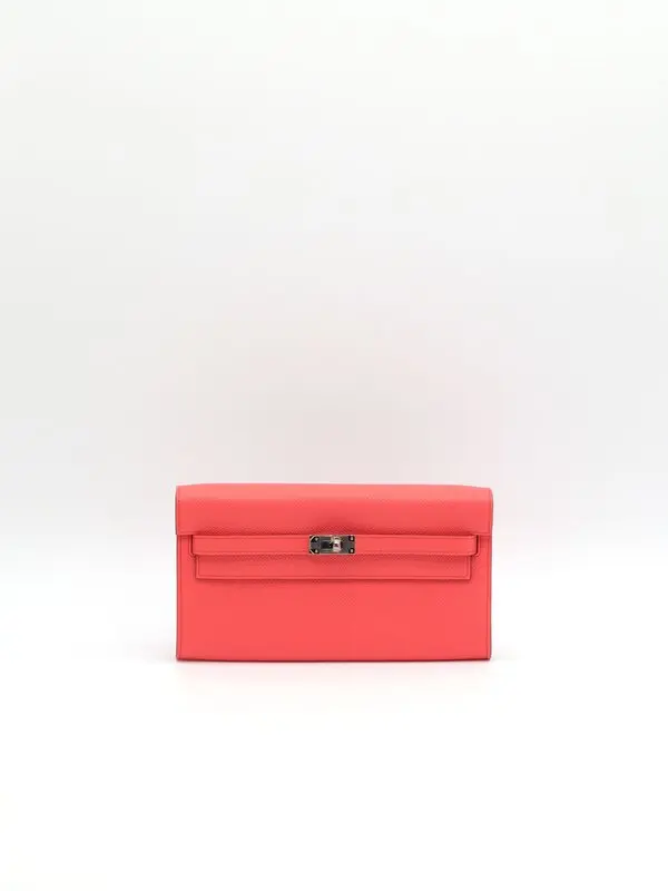 Hermès Kelly In Rose Texas Epsom Leather With Palladium Hardware - Pink