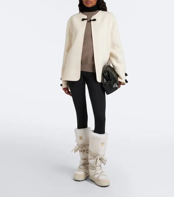 Bogner Chamonix Shearling Snow Boots - White