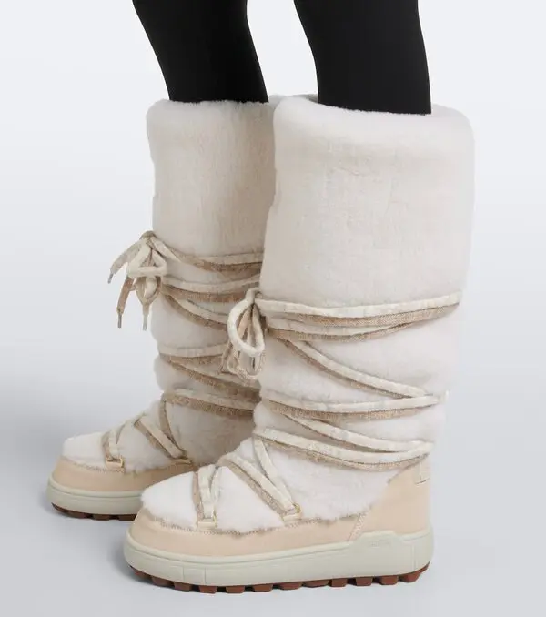Bogner Chamonix Shearling Snow Boots - White