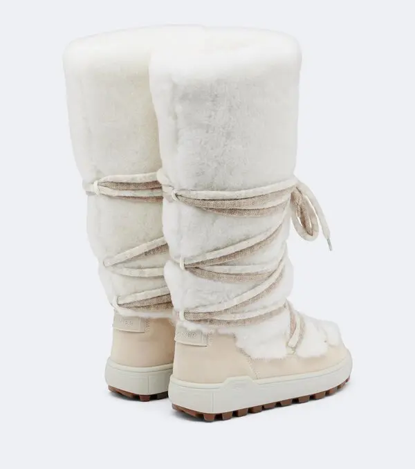 Bogner Chamonix Shearling Snow Boots - White