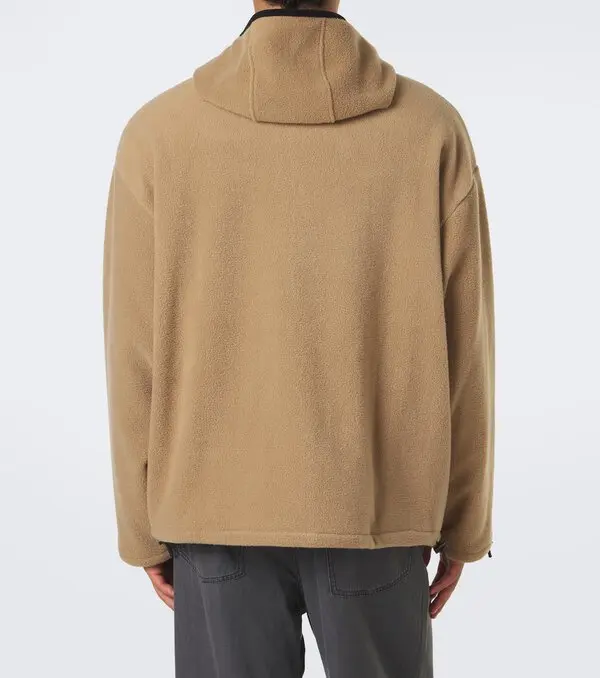 Miu Miu Hooded Fleece Zip-up Jacket