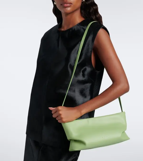 AESTHER EKME Nina Mini Leather Clutch - Green