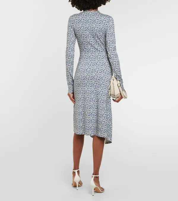 MARANT ETOILE Lania Printed Jersey Midi Dress