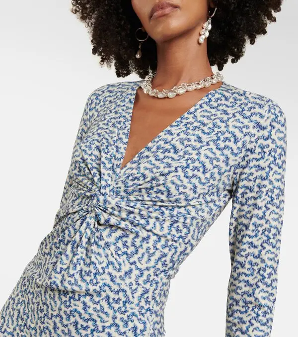 MARANT ETOILE Lania Printed Jersey Midi Dress