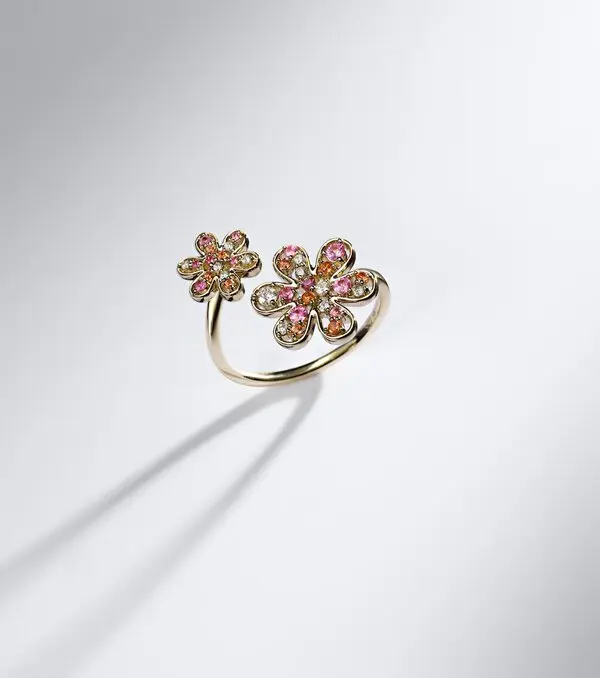 SYDNEY EVAN 14kt Ring With Sapphires And Diamonds