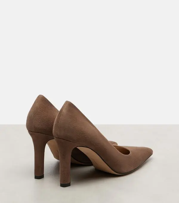 THE ROW Carla 80 Suede Pumps