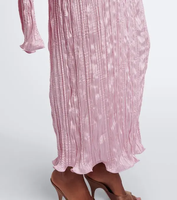 Posse Esme Scarf-detail Satin Maxi Dress