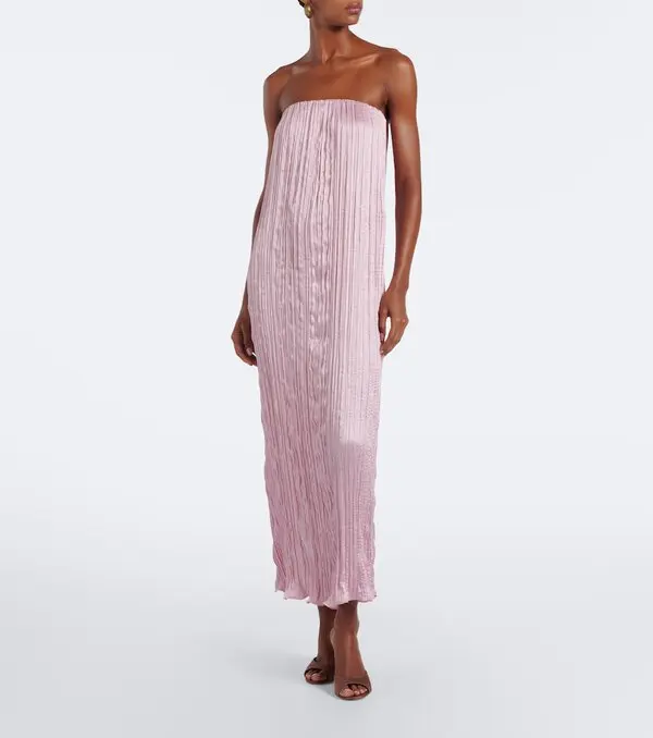 Posse Esme Scarf-detail Satin Maxi Dress