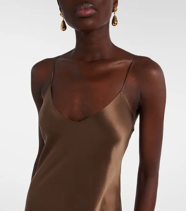 NILI LOTAN Cami Silk Charmeuse Slip Dress