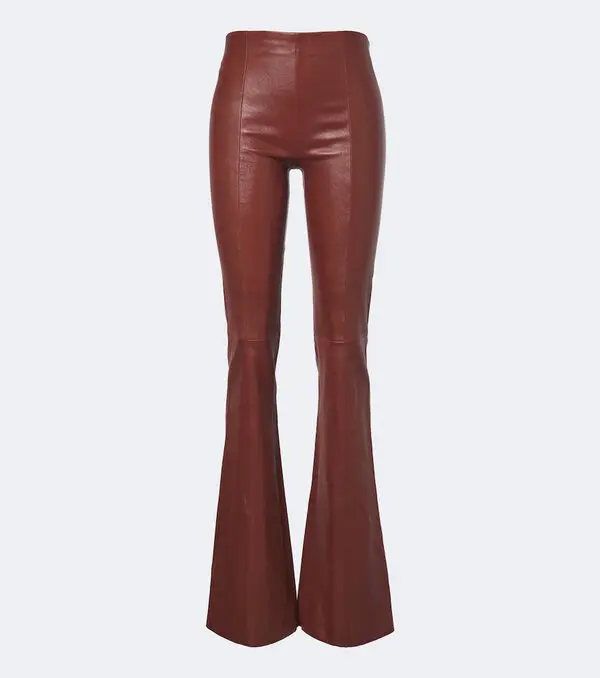 Stouls Leather Flare Trousers