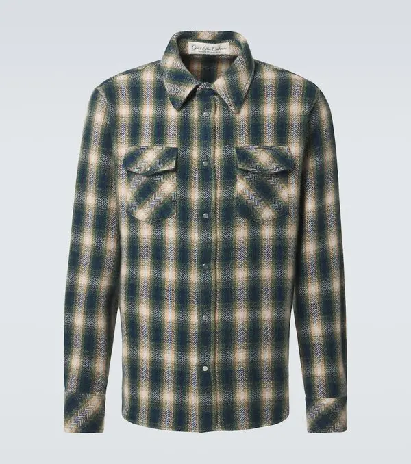 GOD'S TRUE CASHMERE Tartan Cashmere Shirt