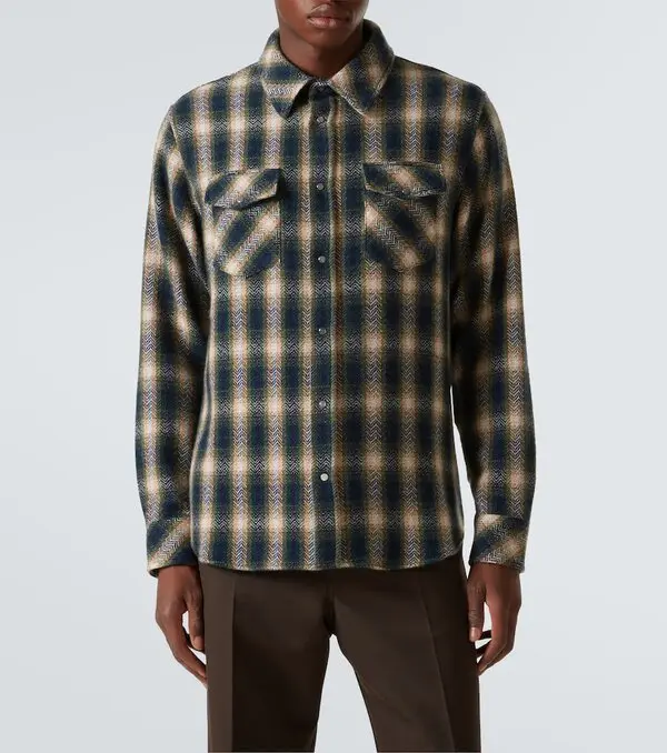 GOD'S TRUE CASHMERE Tartan Cashmere Shirt