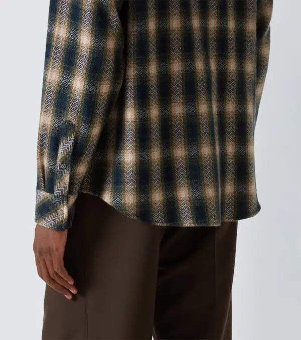 GOD'S TRUE CASHMERE Tartan Cashmere Shirt