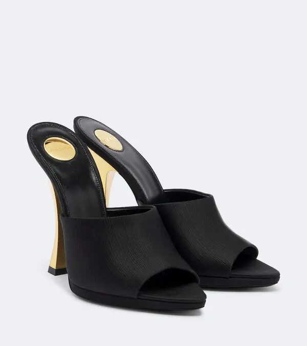 Saint Laurent Leon Satin Mules
