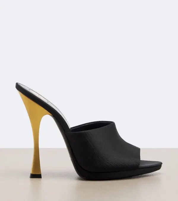 Saint Laurent Leon Satin Mules