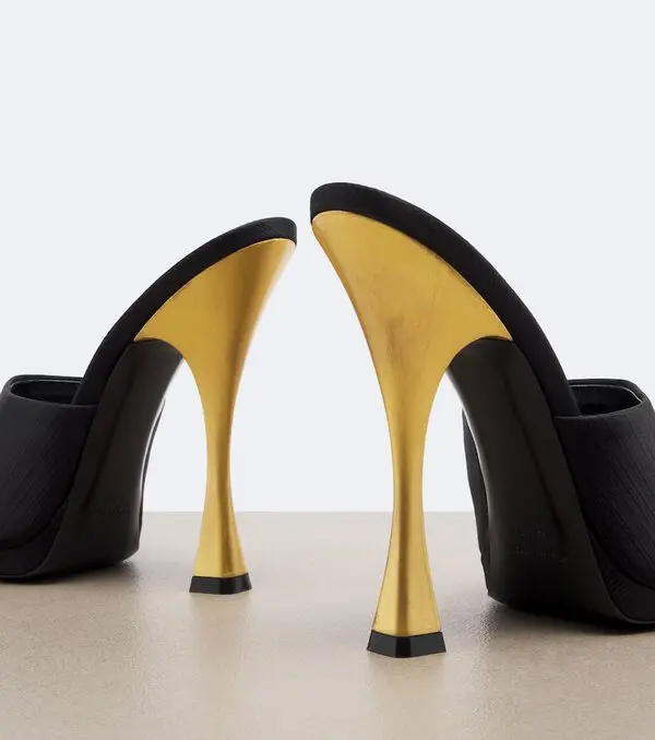 Saint Laurent Leon Satin Mules