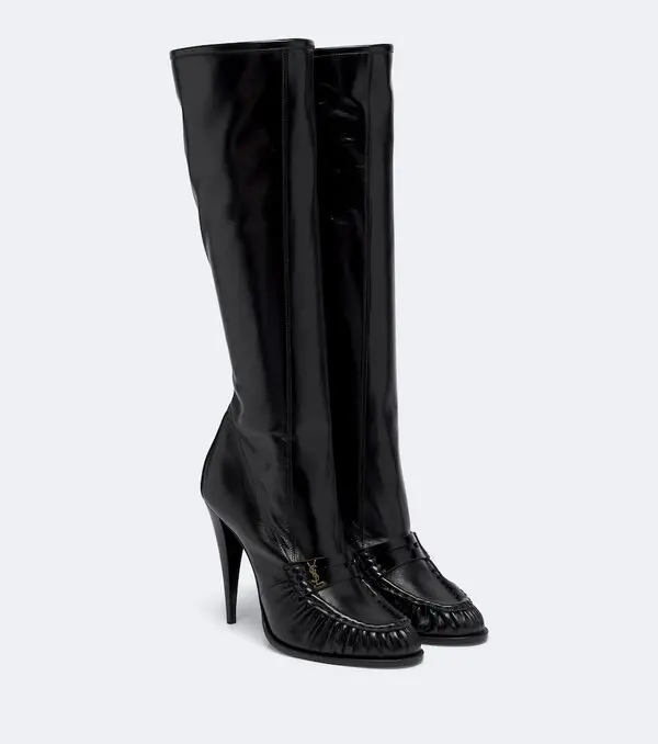 Saint Laurent Le Loafer Cassandre Knee-high Boots
