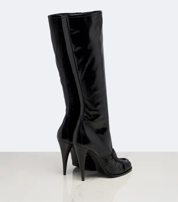 Saint Laurent Le Loafer Cassandre Knee-high Boots
