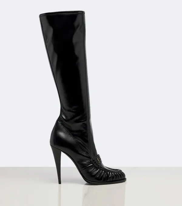 Saint Laurent Le Loafer Cassandre Knee-high Boots
