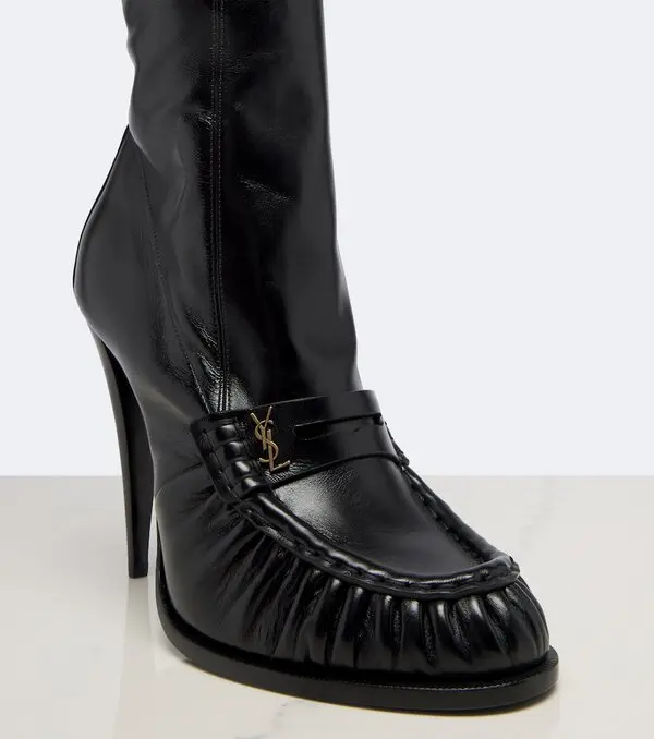 Saint Laurent Le Loafer Cassandre Knee-high Boots