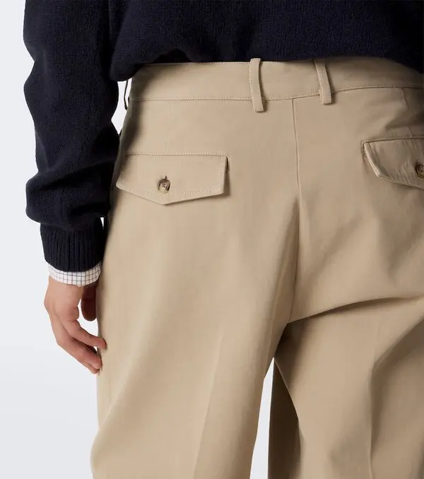 THE ROW Tomasino Cotton Twill Straight Pants