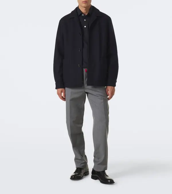 Kiton Virgin Wool Slim Fit Trousers