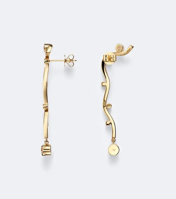 Sophie Bille Brahe Grand Ocean Etoile 18kt Yellow Diamond Earrings
