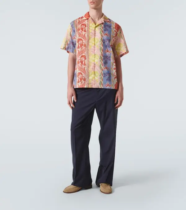 Etro Printed Cotton Bowling Shirt