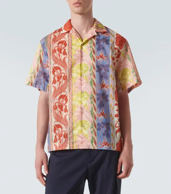 Etro Printed Cotton Bowling Shirt