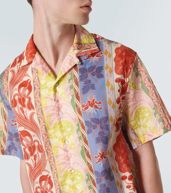 Etro Printed Cotton Bowling Shirt