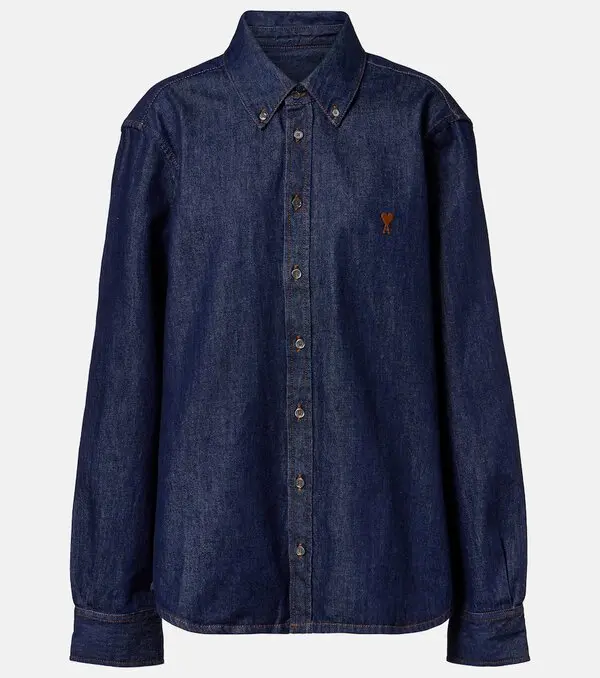 AMI Paris De Coeur Denim Shirt