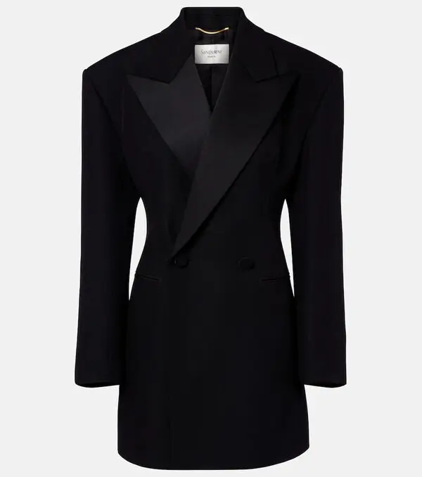 Saint Laurent Wool-blend Blazer - Black