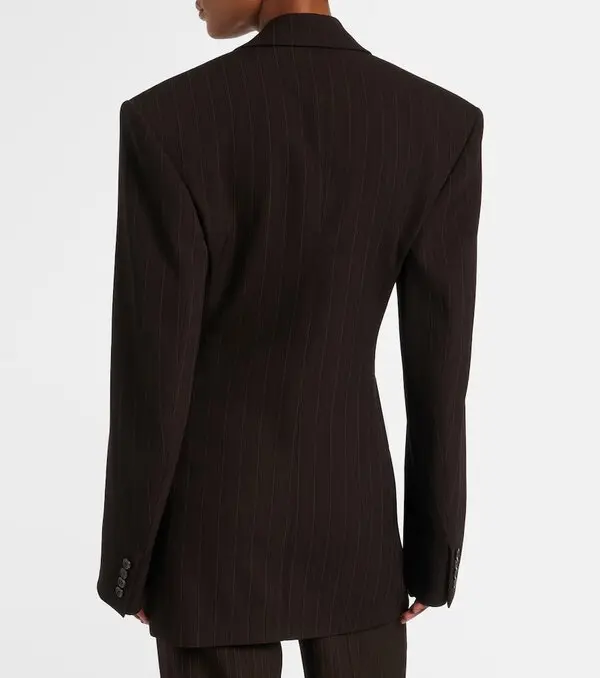 Saint Laurent Wool-blend Blazer - Brown