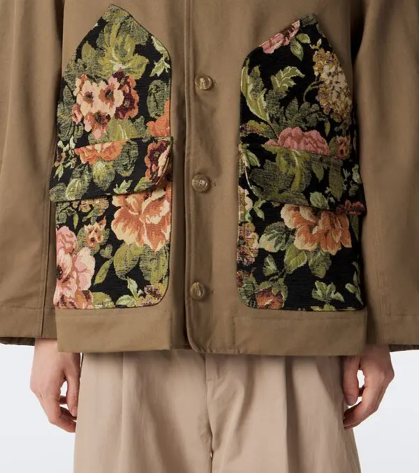 Simone Rocha Floral Patchwork Cotton Jacket
