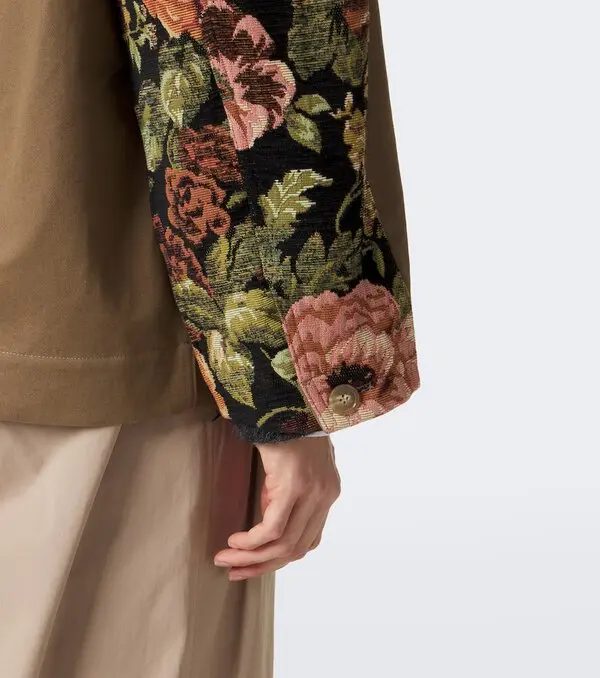 Simone Rocha Floral Patchwork Cotton Jacket