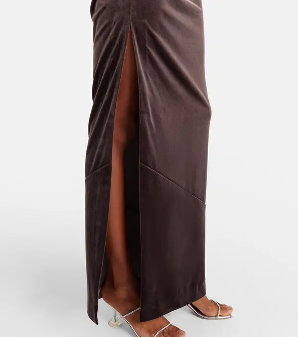 Alex Perry Draped Velvet Gown