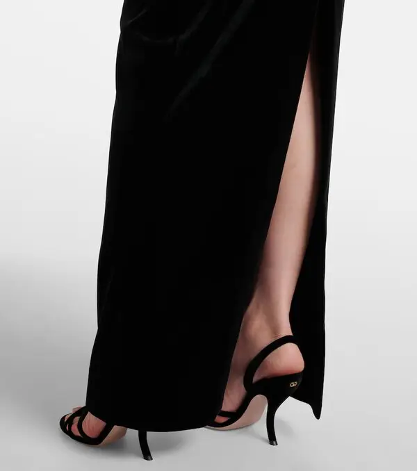 Roland Mouret Embellished Velvet Gown