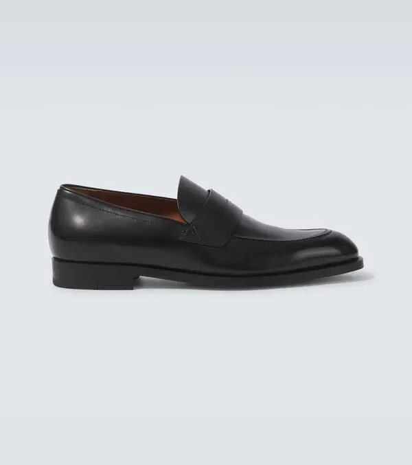 Zegna Leather Penny Loafers