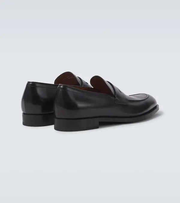 Zegna Leather Penny Loafers