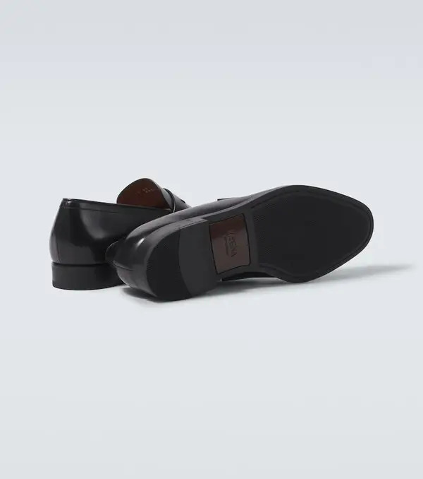 Zegna Leather Penny Loafers