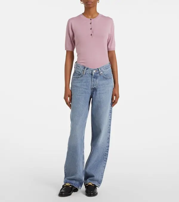 AGOLDE V-waist Baggy Straight Jeans In Fairway