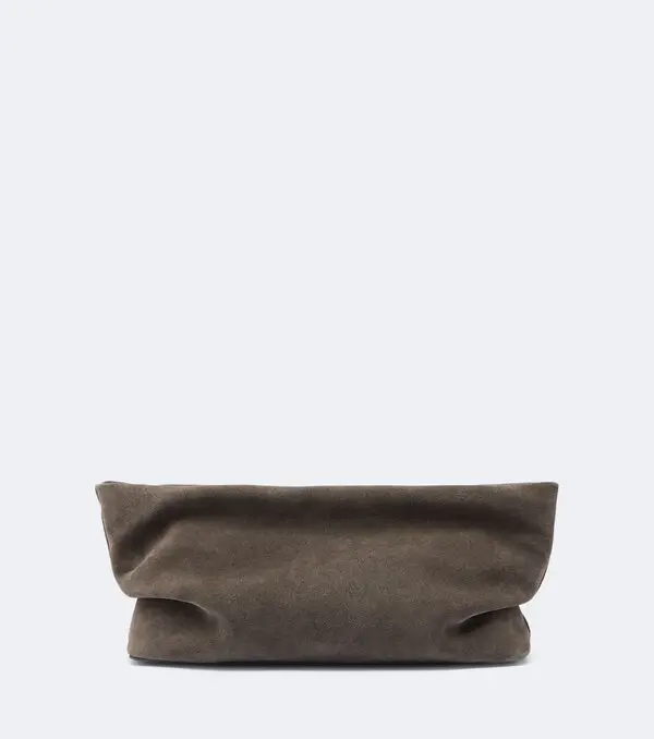 AESTHER EKME Nina Mini Suede Clutch - Grey